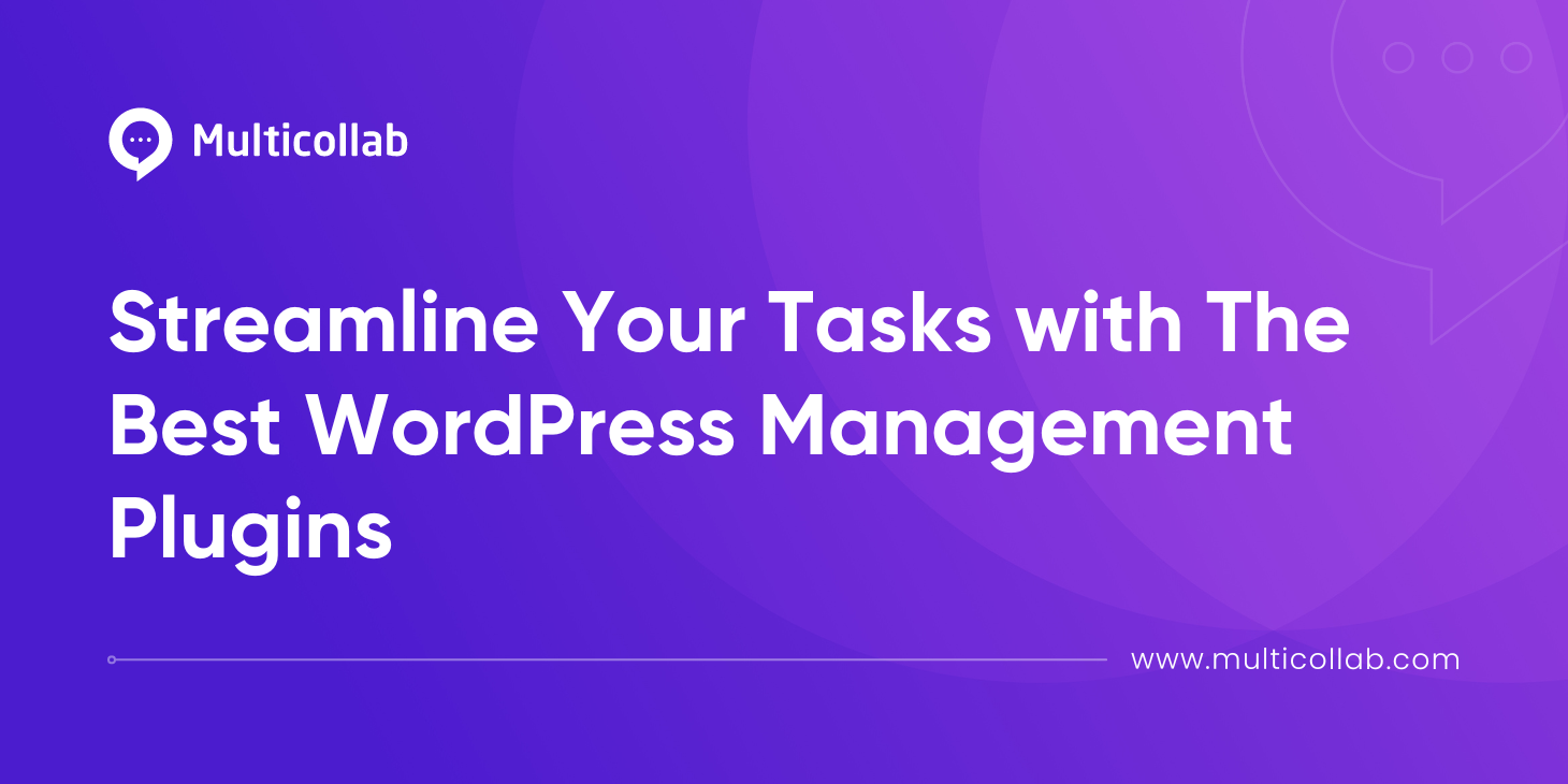 Streamline Your Tasks with The Best WordPress Management Plugins